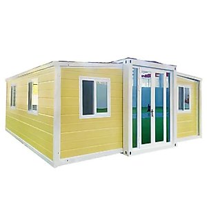 20ft Double Storey Flat Roof Expandable Container House with Kitchen Bathroom Two bedrooms