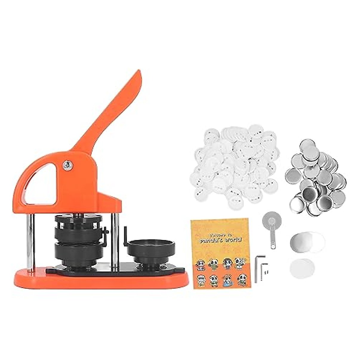 Badge Button Press Machine, Detachable Button Maker Machine Labor Saving Easy to Use Accurate Positioning High Success Rate with Circle Cutter for Homemade (25mm)