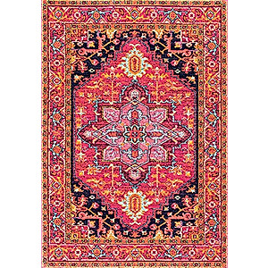 nuLOOM Persian Vonda Area Rug, 6' 7" x 9', Pink