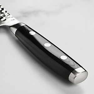 Enso HD 6" Sandwich Knife - Made in Japan - VG10 Hammered Damascus Stainless Steel Serrated Utility Knife