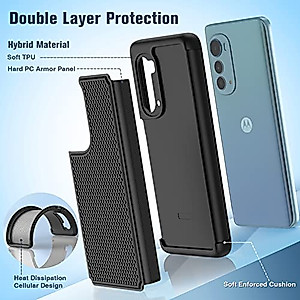 JXVM for Motorola Moto Edge 2022 Case: Moto Edge 2022 5G UW Dual Layer Case | Shockproof Protective Cell Phone Cover with Hybrid Sturdy Textured Shell - Drop Proof Protection - 6.6 inches (Black)