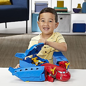 Transformers Optimus Prime Jumbo Jet Wing Racer Playset with 4.5-inch Bumblebee Racecar Action Figure Converting Toys, Ages 3 and Up, 15-inch