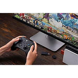 8Bitdo Adapter 2 USB Wireless Switch Controller for Windows, Mac & Raspberry Pi, Compatible with Xbox Series X & S Controller, Xbox One Bluetooth Controller, PS5/PS4/PS3 Controller