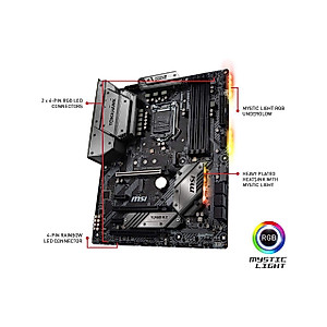 MSI MAG Z390 Tomahawk LGA1151 (Intel 8th and 9th Gen) M.2 USB 3.1 Gen 2 DDR4 HDMI DP CFX Dual Gigabit LAN ATX Z390 Gaming Motherboard