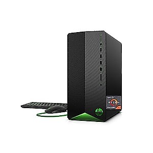HP Pavilion Gaming PC, AMD Ryzen 7 5700G Processor, 16 GB SDRAM, 512 GB SSD, Windows 11 Pro, Wi-Fi 5 & Bluetooth Combo, 9 USB Ports, Pre-built Gaming PC Tower, Mouse and Keyboard (TG01-2360, 2021)
