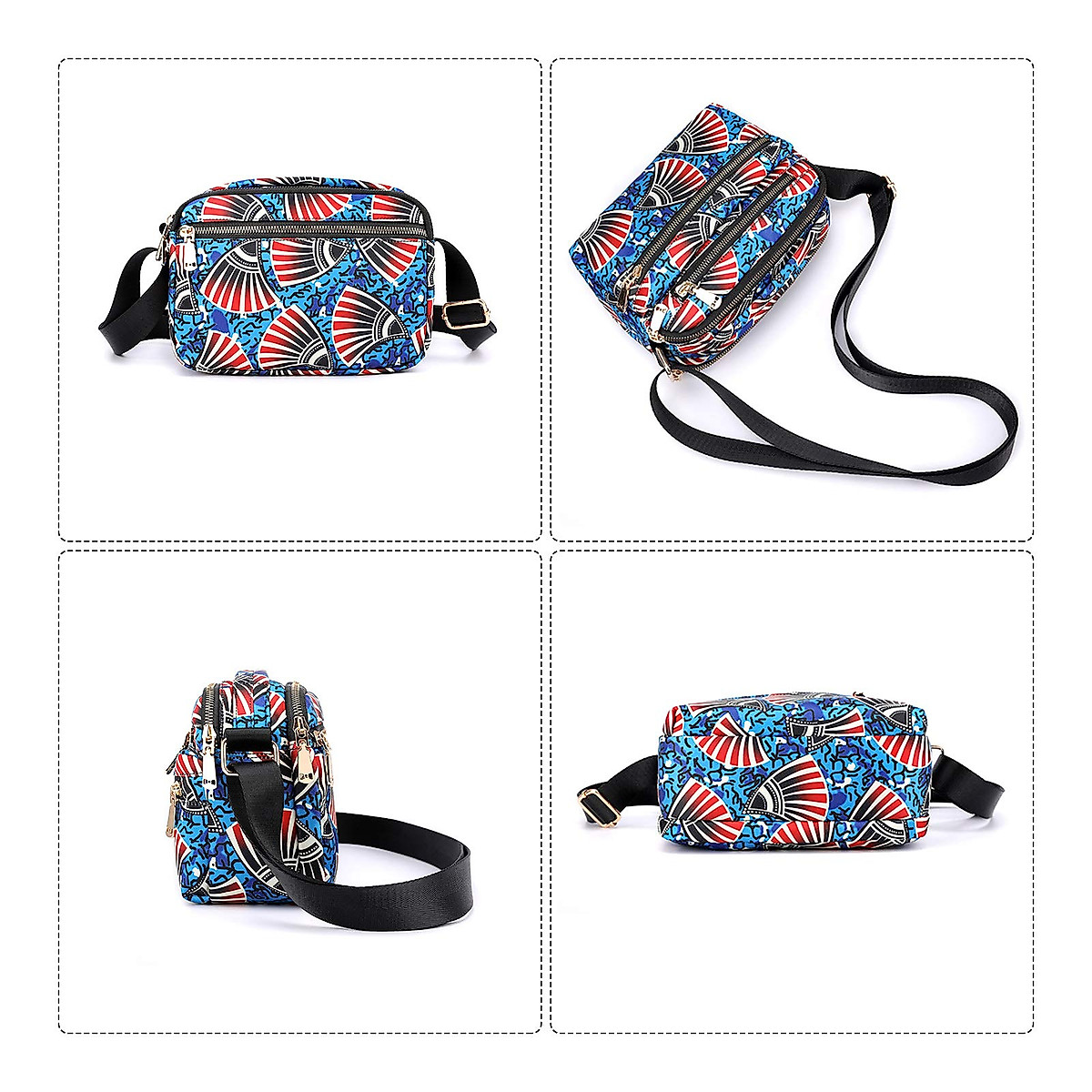 NOTAG Small Crossbody Bags Nylon Travel Shoulder Handbags Women Messenger Purses Pocketbooks (Yellow)