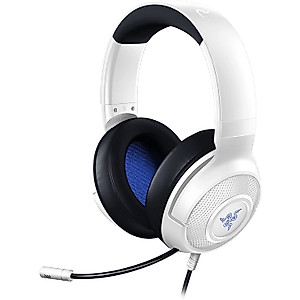 Razer Kraken X for Console - Wired Console Gaming Headset (Bendable Cardiod Microphone, Custom-Tuned 40 mm Drivers, 3.5 mm Connection, Oval Ear Cushions, Adjustable Headband) PlayStation White