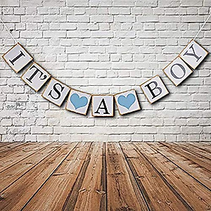 IT is A BOY Banner Bunting Christening Baby Shower Garland Decoration Birthday Party Favors