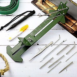 Tondiamo Paracord Bracelets Kit Paracord FID Set Adjustable Length Stainless Steel Lacing Needle DIY Craft Maker Tool 4 Inch to 13 Inch Weaving Knotters Tool for Jewelry Supplies Army Green