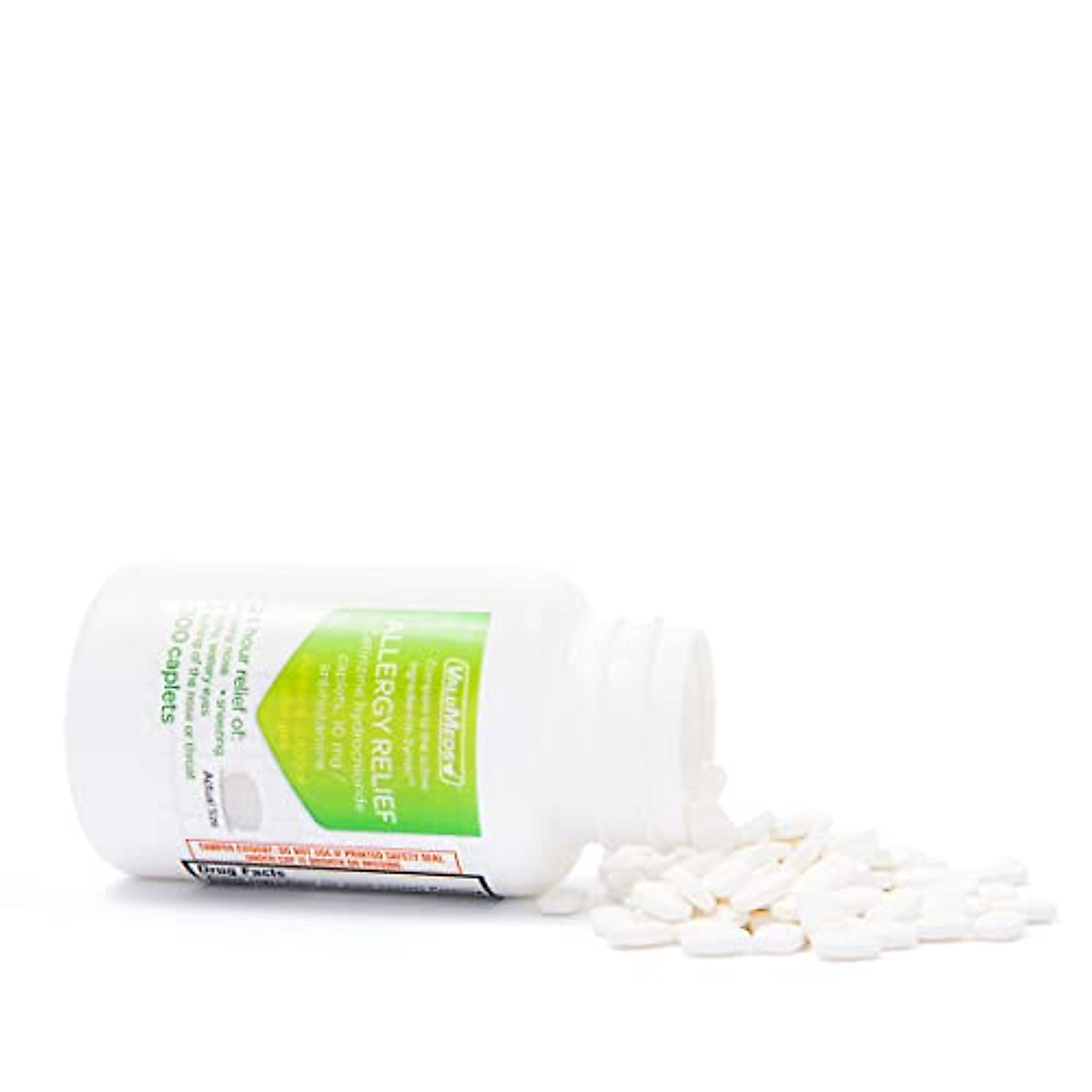 ValuMeds 24-Hour Allergy Medicine (300-Count) Antihistamine for Pollen, Hay Fever, Dry, Itchy Eyes, Allergies | Cetirizine HCl 10mg Caplets, Compare to Zyrtec