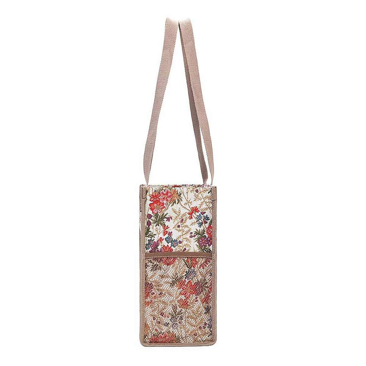Signare Tapestry Shoulder Bag Shopping Bag for Women withFlower Meadow Design