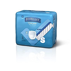 Medline Protection Plus Disposable Protectiv Incontinencee Underwear, Small, 20 to 28", 22 Count (Pack of 4)