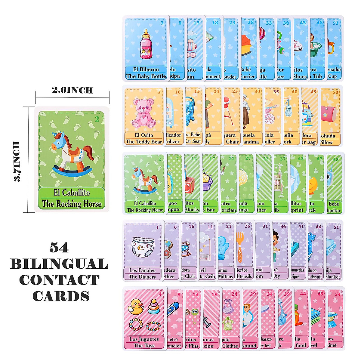 Ambercalm Baby Shower Games in Spanish English,Mexican Bingo Juegos para Baby Shower en Español,Baby Bingo for Baby Shower Boy Girl,Funny Spanish Bingo Card Games for Up to 40 Players