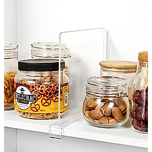 HBlife 12 Pack Clear Shelf Dividers, Vertical Purse Organizer for Closet Perfect for Sweater, Shirts, Handbags in Bedroom and Kitchen, Adjustable Acrylic Bookshelf for Organization