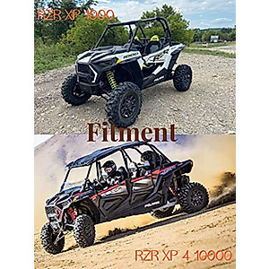 Polaris RZR 1000XP Rear Windshield, Soft Back Window for for RZR 1000 XP, XP 4 1000, TURBO （Bottom Gap for Particle Separator）