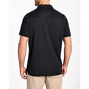 Hebepol Men's Polo Shirt, Short and Long Sleeve Tactical Shirts, Lightweight Work Golf Shirts, Outdoor UPF 50+ Pique Shirt