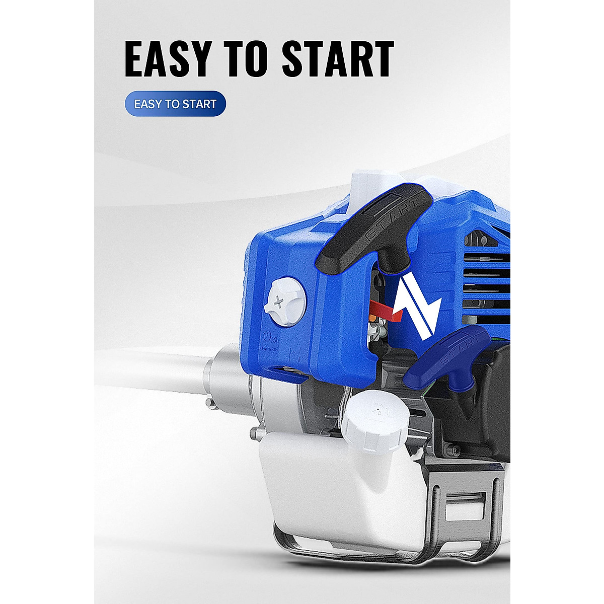 WILD BADGER POWER 52cc Weed Wacker Gas Powered, 3 in 1 String Trimmer/Edger 18'' with 10'' Brush Cutter,Rubber Handle & Shoulder Strap Included