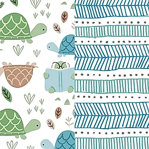 The Honest Company Clean Conscious Diapers | Plant-Based, Sustainable | Turtle Time + Dots & Dashes | Club Box, Size 2 (12-18 lbs), 76 Count