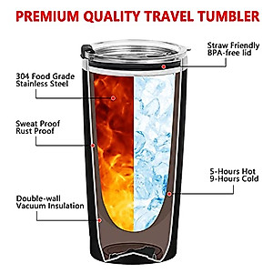 Gtmileo 2023 Retirement Gifts for Men, Retired 2023 Not My Problem Stainless Steel Insulated Travel Tumbler, Retirement Gifts for Men Him Coworkers Office Friends Colleague Teacher Dad(20oz, Black)