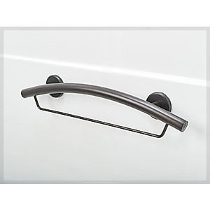 Curved Grab Bar and Towel Rack for Bathroom Shower Kitchen/304 Stainless/Oil Rubbed Bronze/ 24"x 5"