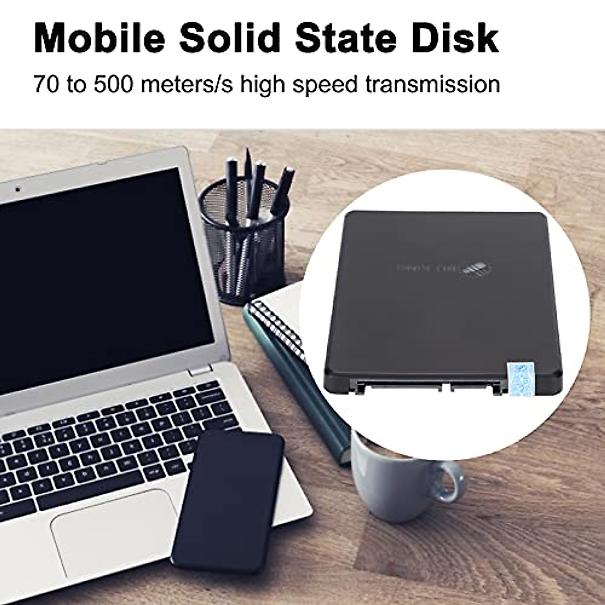 JINDI Solid State Drive, Long Service Life High Speed Transmission Mobile Hard Drive ECC Intelligent Error Correction for Desktop for Laptop(#5)