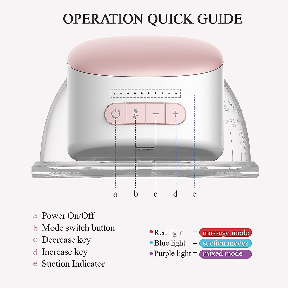 IKARE Wearable Breast Pump Hands Free, Pain Free Portable Electric Breastfeeding Pump with 3 Mode & 10 Levels, Rechargeable Milk Pump for Travel & Home, 24mm/28mm Flange, Super Quiet (Pink)