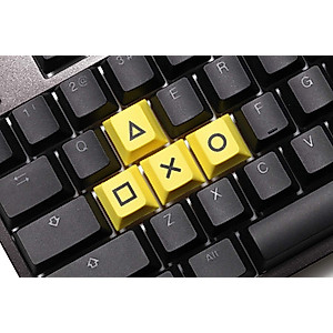 Arrow WASD PS4 PBT Keycaps Dye-Sublimation R1 Direction Key Caps Cherry Profile Keyset for Cherry MX Switches Mechanical Gaming Keyboards (White 02)