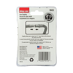Shop-Vac 9042800 2.5 Inch Hose Coupling, Durable Connection, (1-Pack)