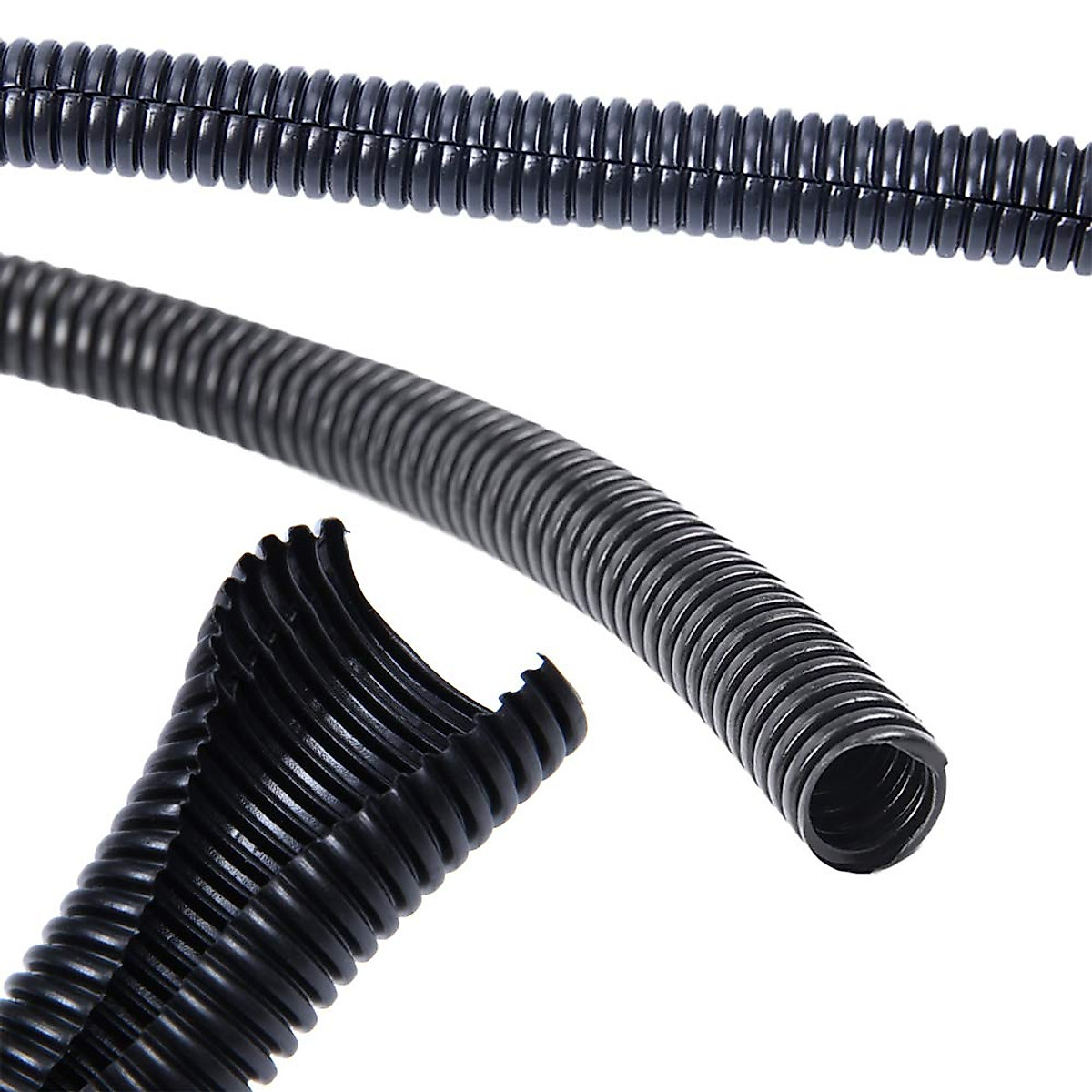 PIVBY 30 ft Dog Cat Cord Protector Wire Loom Tubing Protect Electric Wires Chewing from Rabbits, Cats and Other Pets - Efficiently manages Open Cables