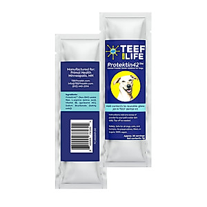 TEEF! for Life Protektin42 Plant-Derived Dental Water Additive for Dogs, Daily Dental Care, Clinically-Proven Formula Naturally Fights Plaque and Tartar, Refill Packet with 30 Servings