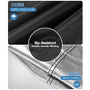 Rilime Grill Cover for Ninja Woodfire Outdoor Grills and Stand,Water-Resistant Outdoor Wood fire Cover for Ninja OG701 Grill Smoker (Cover Only)