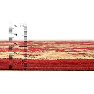 Rugs.com Yasmin Collection Rug – 6' x 9' Burgundy Medium Rug Perfect for Bedrooms, Dining Rooms, Living Rooms