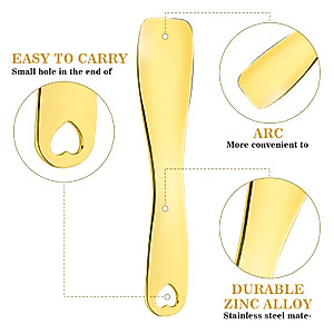 WLLHYF 3 PCS Metal Cosmetic Spoon Skincare Spatula Stick Applicator Beauty Spa Mini Spoon Skin Care Facial Cream Mask Scoop Makeup Tools for Facial DIY Mask Mixing