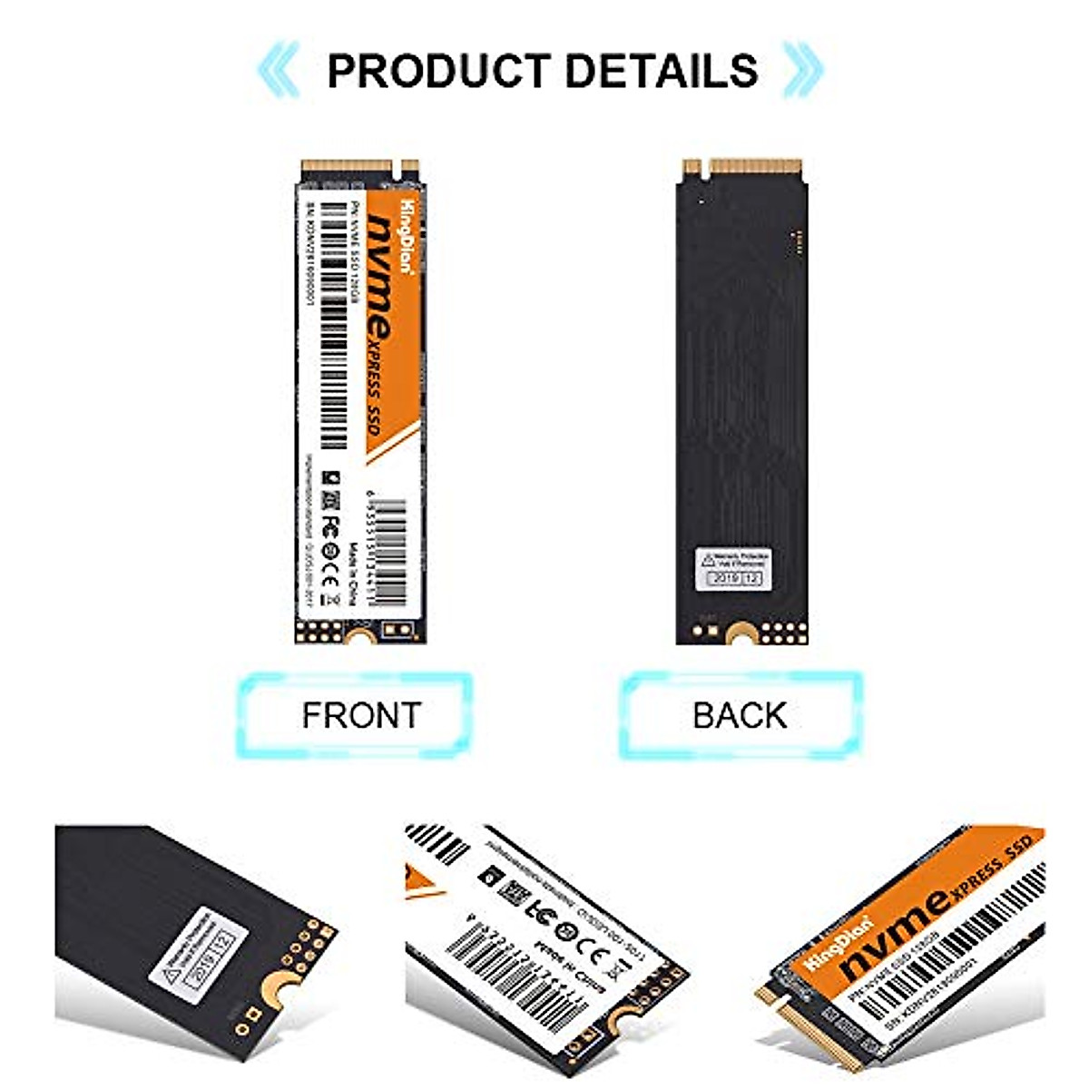 KingDian 128GB PCIe NVMe M.2 2280 Internal SSD High Performance Solid State Drive