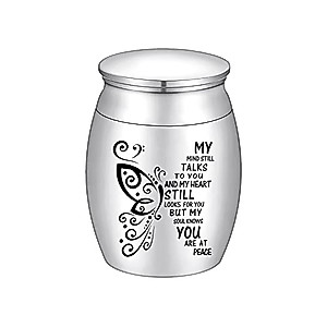 1.57 Inches Small Keepsake Urn for Human Ashes Butterfly Mini Urn Stainless Steel Ashes Holder Small Ash Urn
