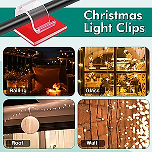 240 Pcs Cable Clips Adhesive Lights Clips Outdoor Wall Cord Clips with Adhesive Tapes Cord Organizer R Shape Cable Clips TV Wire Clips for Office Car Home Light Electric Wires (Clear, Large)