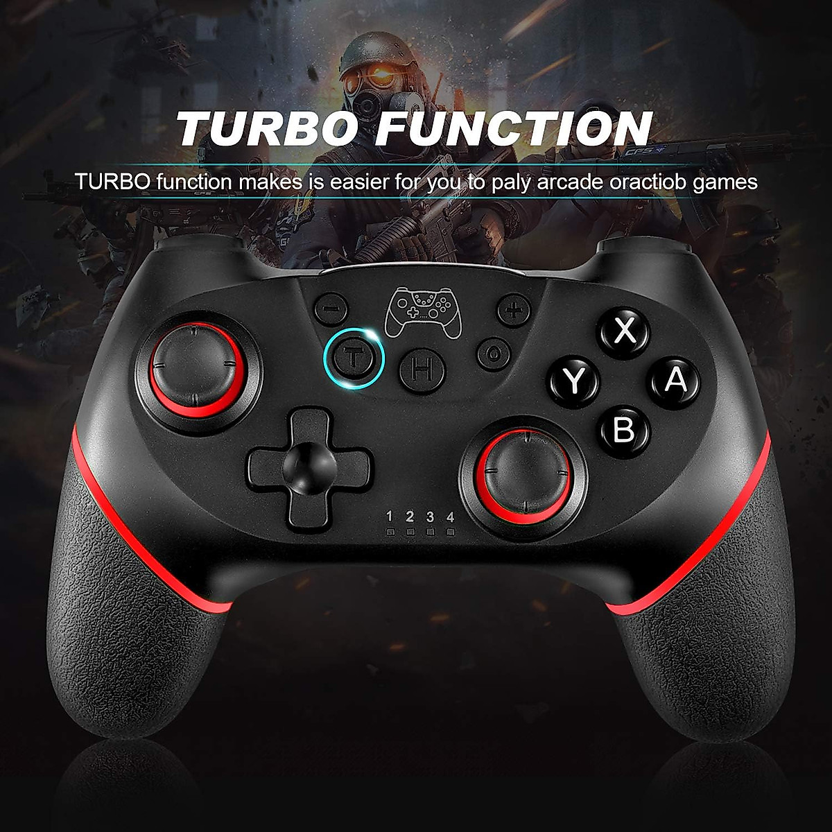 ASTARRY Controller for Switch, Wireless Pro Controller for Switch/Switch Lite/Switch OLED, Remote Gamepad with Joystick, Turbo Vibration, Ergonomic Non-Slip