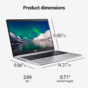 Acer Aspire 15.6” Laptop with Fingerprint Reader & Backlit Keyboard (Latest Model), Full HD IPS Display, AMD Ryzen 3 Quad-Core Processor, 20GB RAM, 1TB SSD, RJ-45, USB-C, HDMI, NLY MP, Windows 11