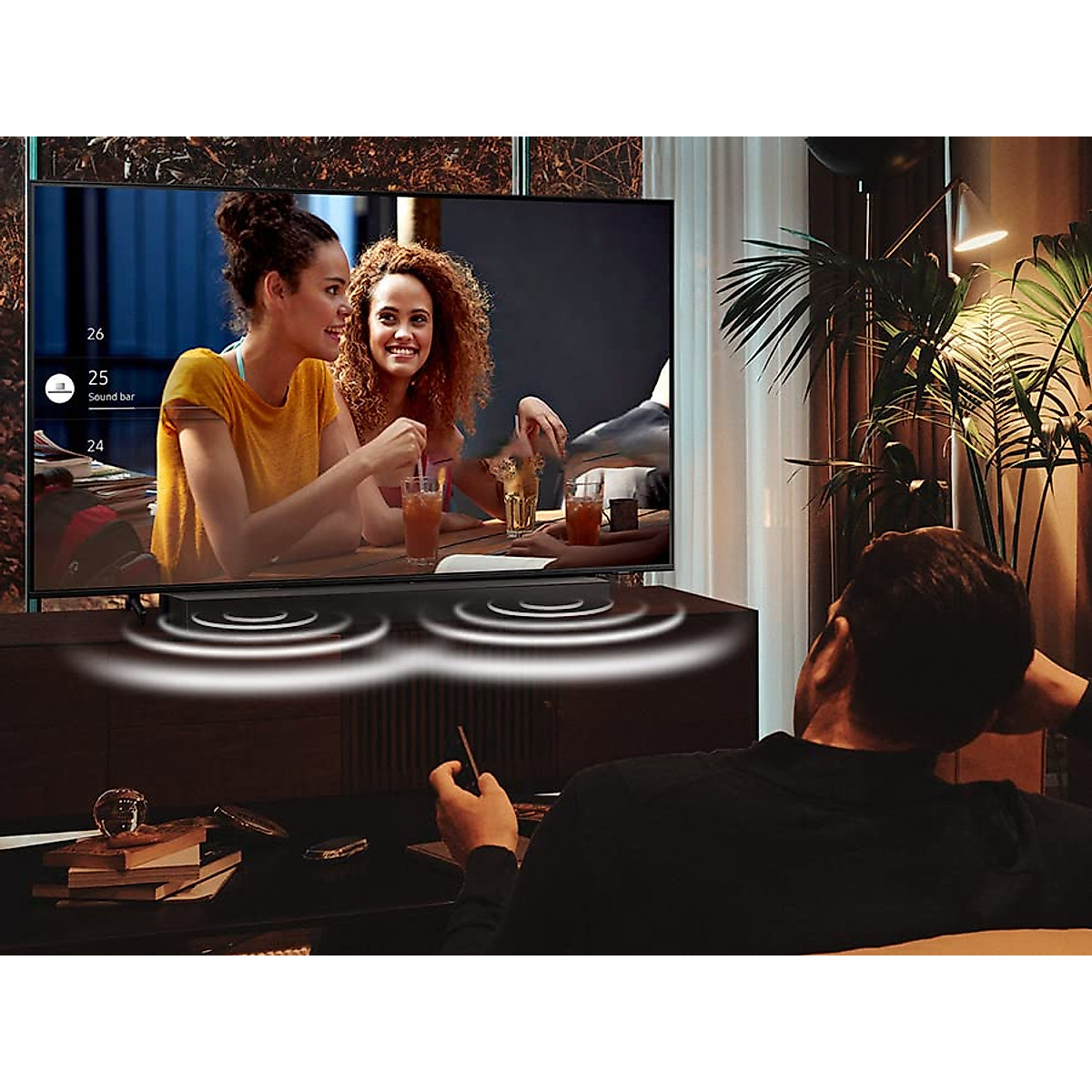 SAMSUNG HW-B450 2.1ch Soundbar w/Dolby Audio, Subwoofer Included, Bass Boosted, Wireless Bluetooth TV Connection, Adaptive Sound Lite, Game Mode, 2022 (Renewed)