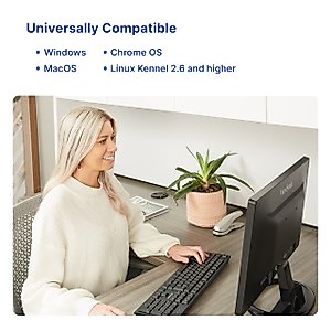 Verbatim Slimline Wireless Keyboard 2.4GHz USB Plug-and-Play Numeric Keypad Adjustable Tilt Legs Wireless Full-Size Computer Keyboard Compatible with PC, Laptop -Frustration Free Packaging Black 70738