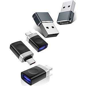 Basesailor USB C Female to A Male Adapter, Compatible with iPhone 11, 12 Mini, Pro Max, iPad Air 4, Samsung Galaxy Note 20, 21 Plus, Ultra (2 Adapters)