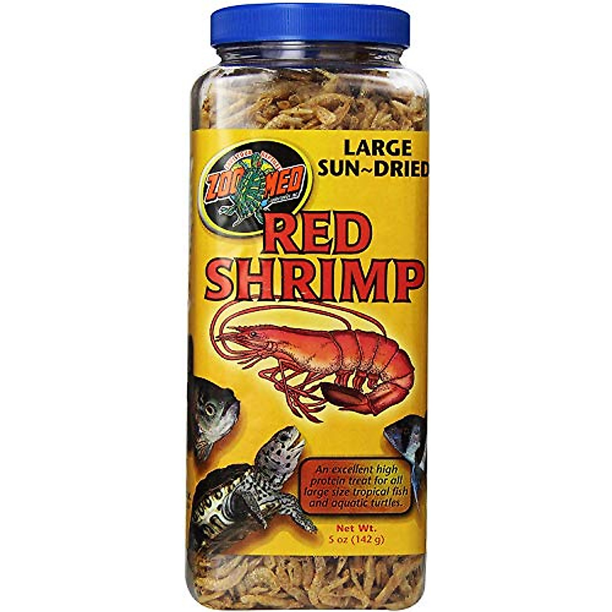 Zoo Med Large Sun-Dried Red Shrimp 5 oz - Pack of 4