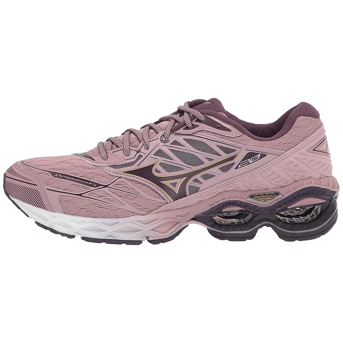 Mizuno Women's Wave Creation 20, Woodrose/Plum Perfect, 9