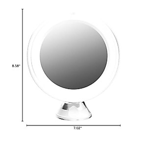 Vimdiff 10X Magnifying Makeup Mirror with Lights, Portable Hand Cosmetic Magnification Lighted Makeup Mirror for Home Tabletop Bathroom Shower and Travel