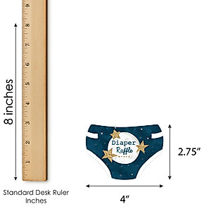 Big Dot of Happiness Twinkle Twinkle Little Star - Diaper Shaped Raffle Ticket Inserts - Baby Shower Activities - Diaper Raffle Game - Set of 24