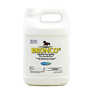 Farnam Broncoe Equine Fly Spray with Citronella Scent for Horses and Dogs, 128 Ounces, Gallon Refill