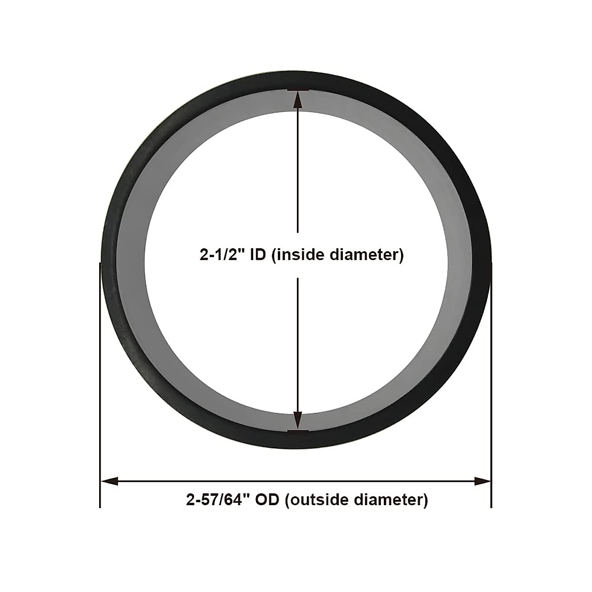 O'SKOOL 2-1/2 Inch Dust Control Flex Cuff With Hose Clamps-2Pack