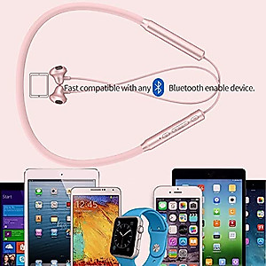 MUBIAO Bluetooth Headphones Neckband 20Hrs Playtime V5.0 Wireless Headset Sport Noise Cancelling Earbuds w/Mic for Gym Running Compatible with iPhone Samsung Android