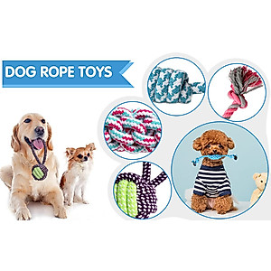 Derong Puppy Toys for Small Dogs, Teething Toys for Puppies,Cute Dog Toys for Small Dogs,Durable Chew Toys for Puppies,100% Natural Cotton Rope Chew Toys,Non-Toxic and Safe(7 Pack)