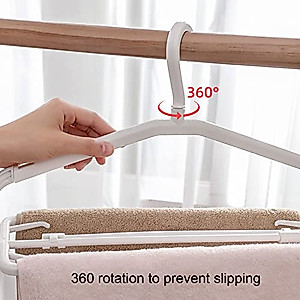 3 Layer Foldable Magic Hangers Thicken Durable Non-Slip Magic Hangers for Bedspreads Tablecloths Linens